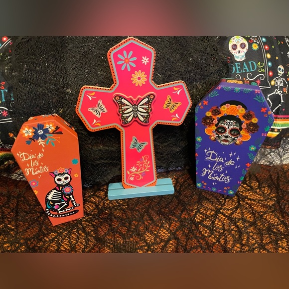 no brand | Other | Set Of 3 Day Of The Deaddia De Los Muertos Table ...